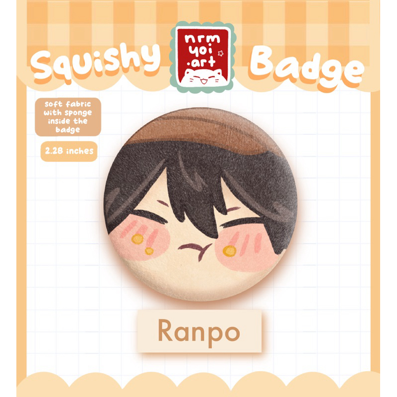 Ranpo Squishy Pin Badge FANMADE Bungo Stray Dogs merch | Shopee Philippines