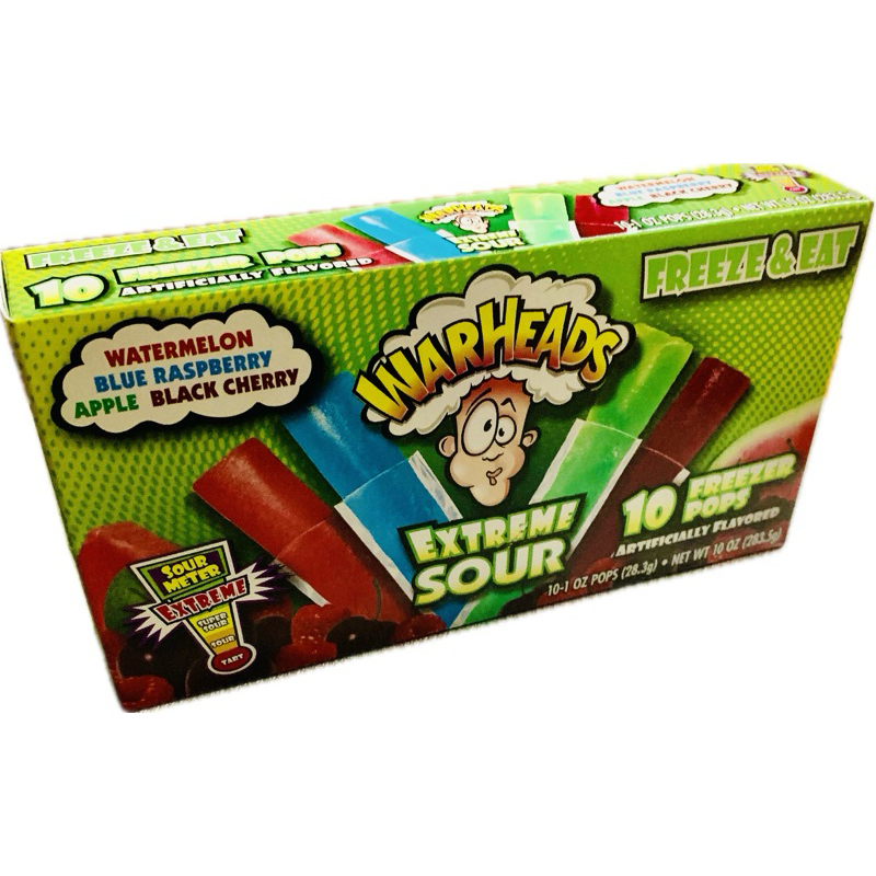 WARHEADS EXTREME SOUR FREEZER POP 10PCS X1oz | Shopee Philippines