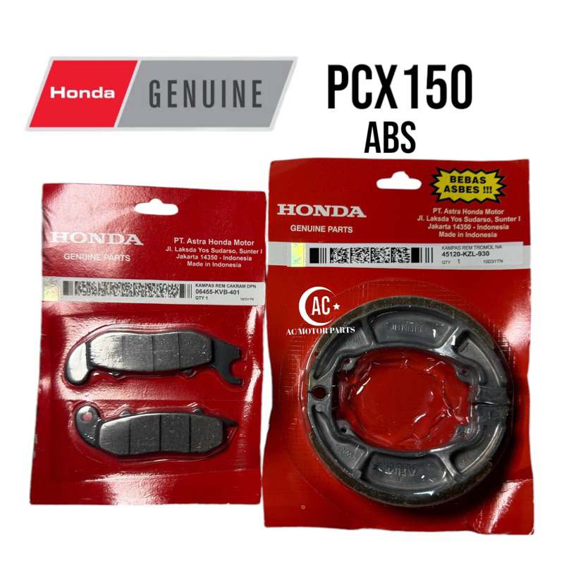 Honda PCX 150 ABS BRAKE SET brake shoe and pad genuine | Shopee Philippines