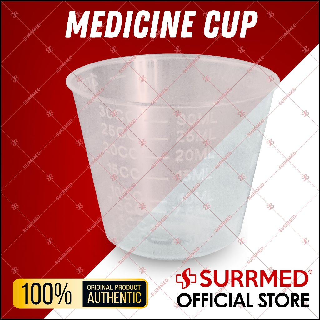 SURRMED 30ml Plastic Medicine Measuring Cup | Disposable Graduated Cup ...