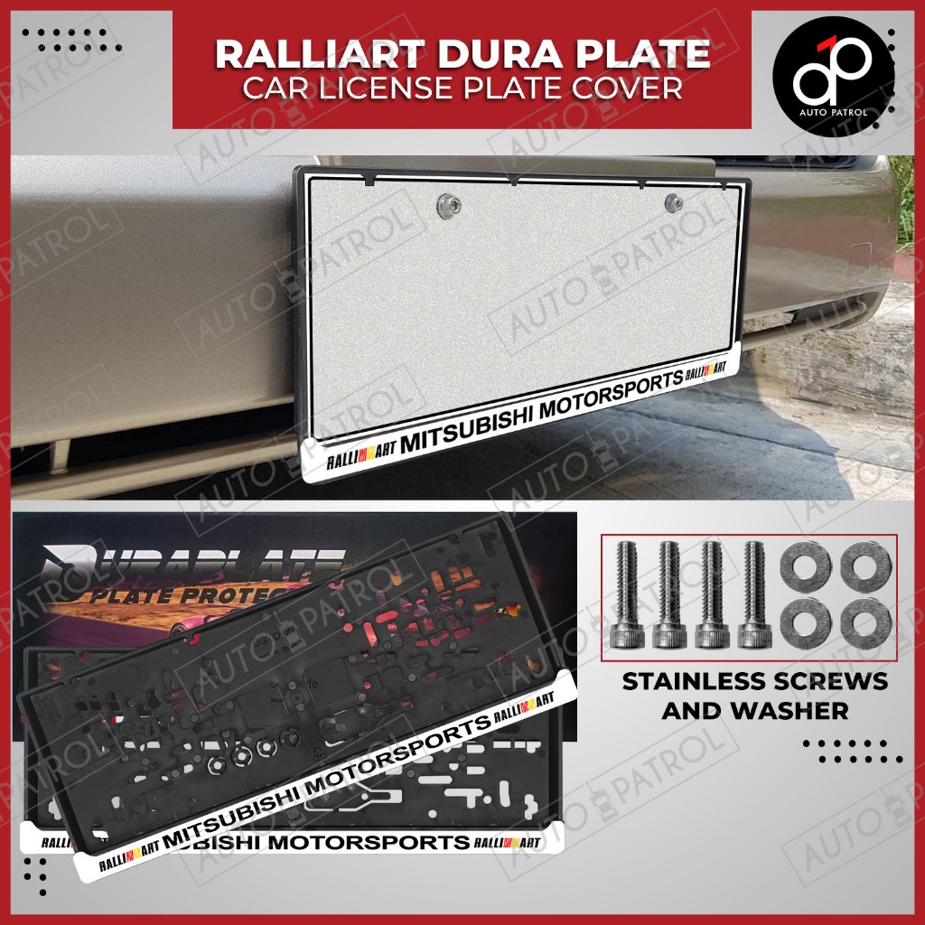 Ralliart Duraplate Car License Plate Cover | Shopee Philippines