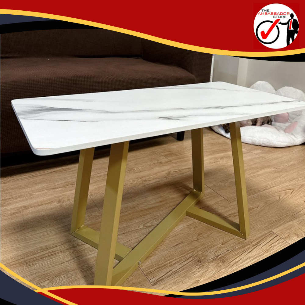 Luxurious Marble Vinyl Home Tea Coffee Center Table 80cm | Shopee ...