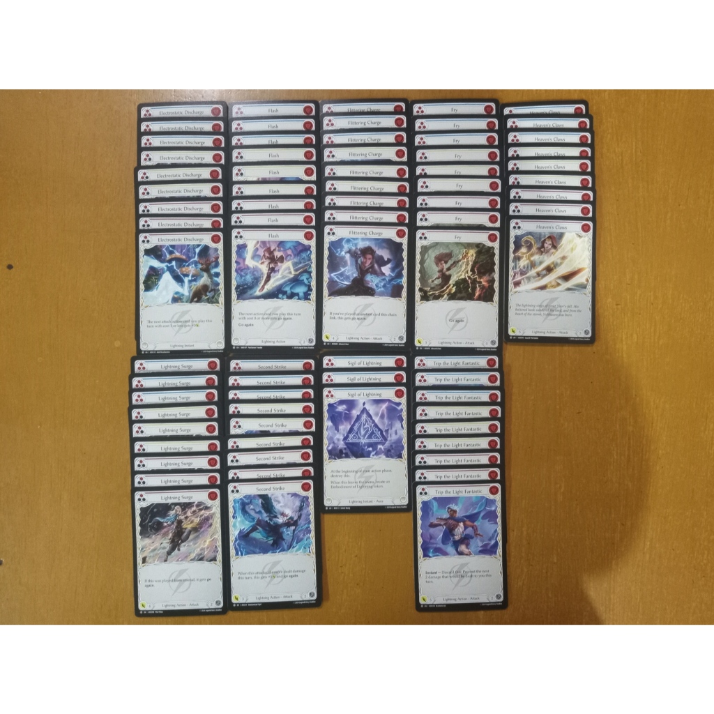 FAB Lightning Common Cards Playset Bundle ROS Rosetta Flesh and Blood ...