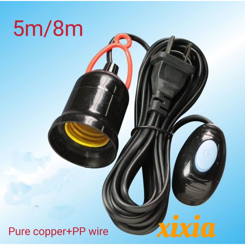 New hanging extension cord E27 lamp holder socket power cord with ...
