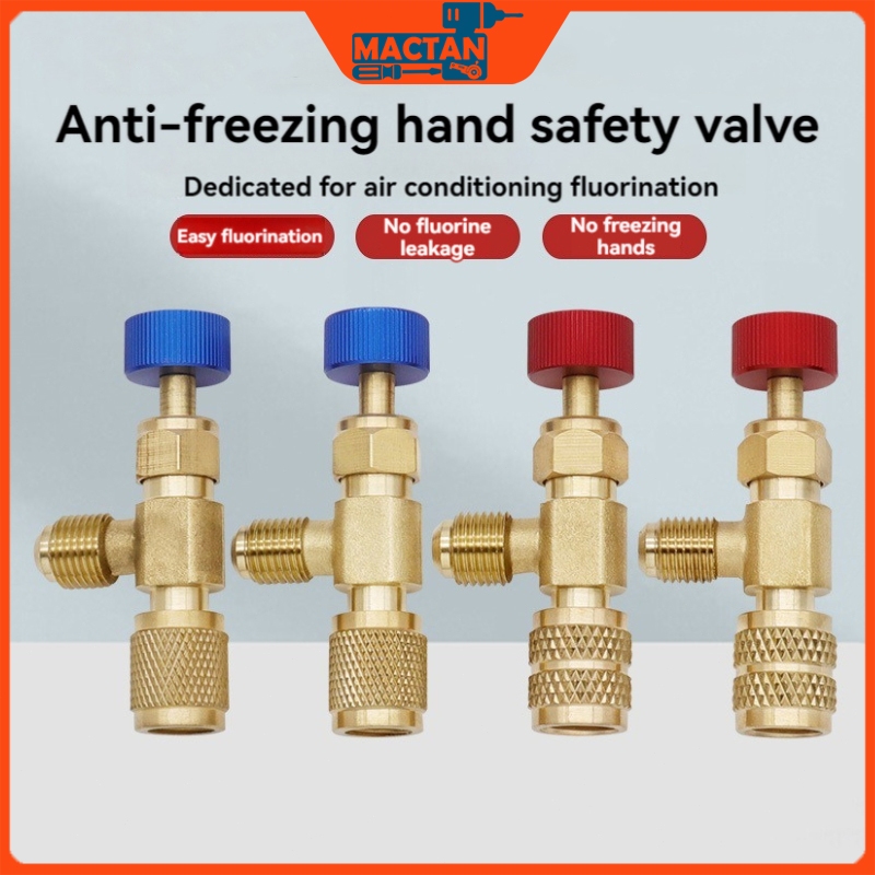 Safety Valve Adapter R410A R22 Refrigerant Charging Retention Control ...