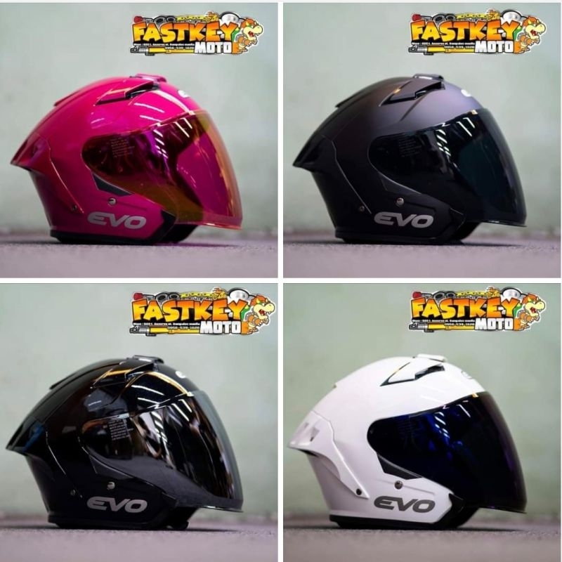 evo halfface helmet trx edition dual visor | Shopee Philippines