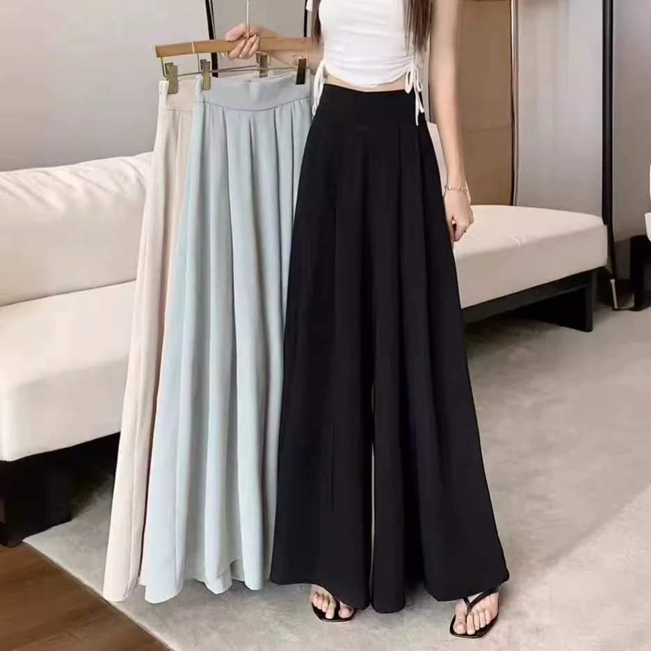 GDTIMA Wide leg pants for women Summer high waist loose casual trousers ...