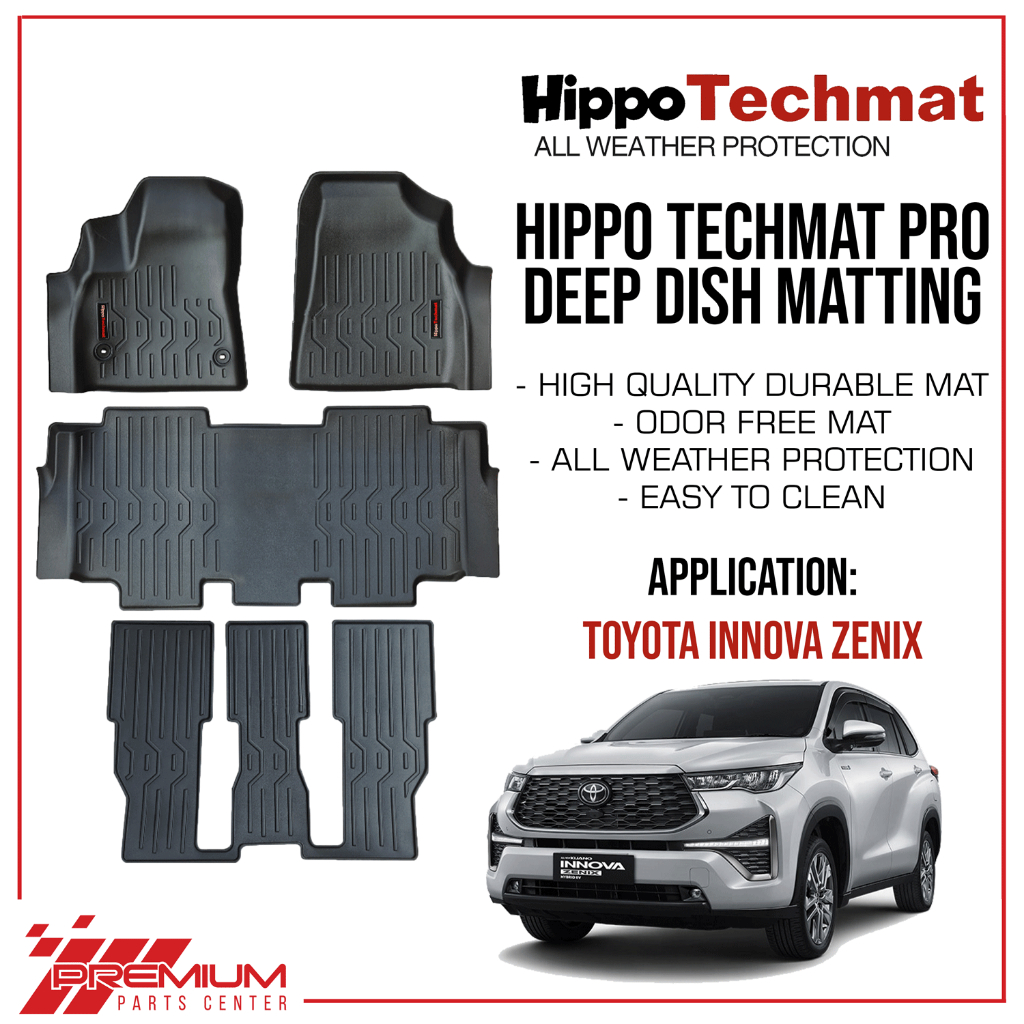 Hippo Techmat Pro Deep Dish Matting for Toyota Innova Zenix (1st to 3nd ...