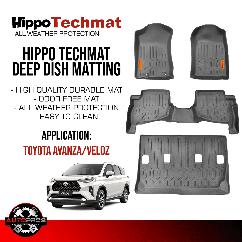 Hippo Techmat Deep Dish Matting for Toyota Avanza / Veloz (1st to 3rd ...