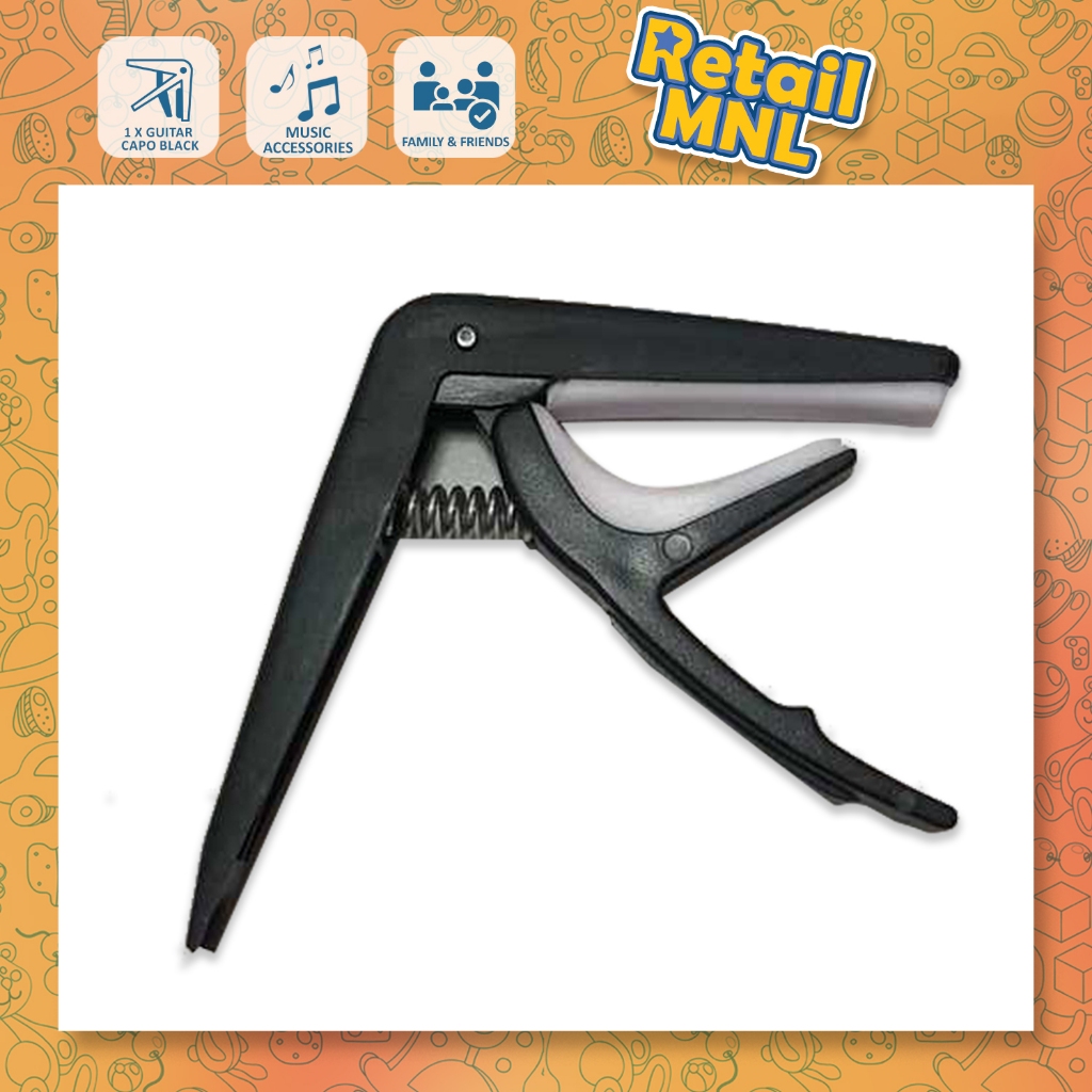 Retailmnl Classic Black Capo For Guitar Playing Guitar Accessories with ...