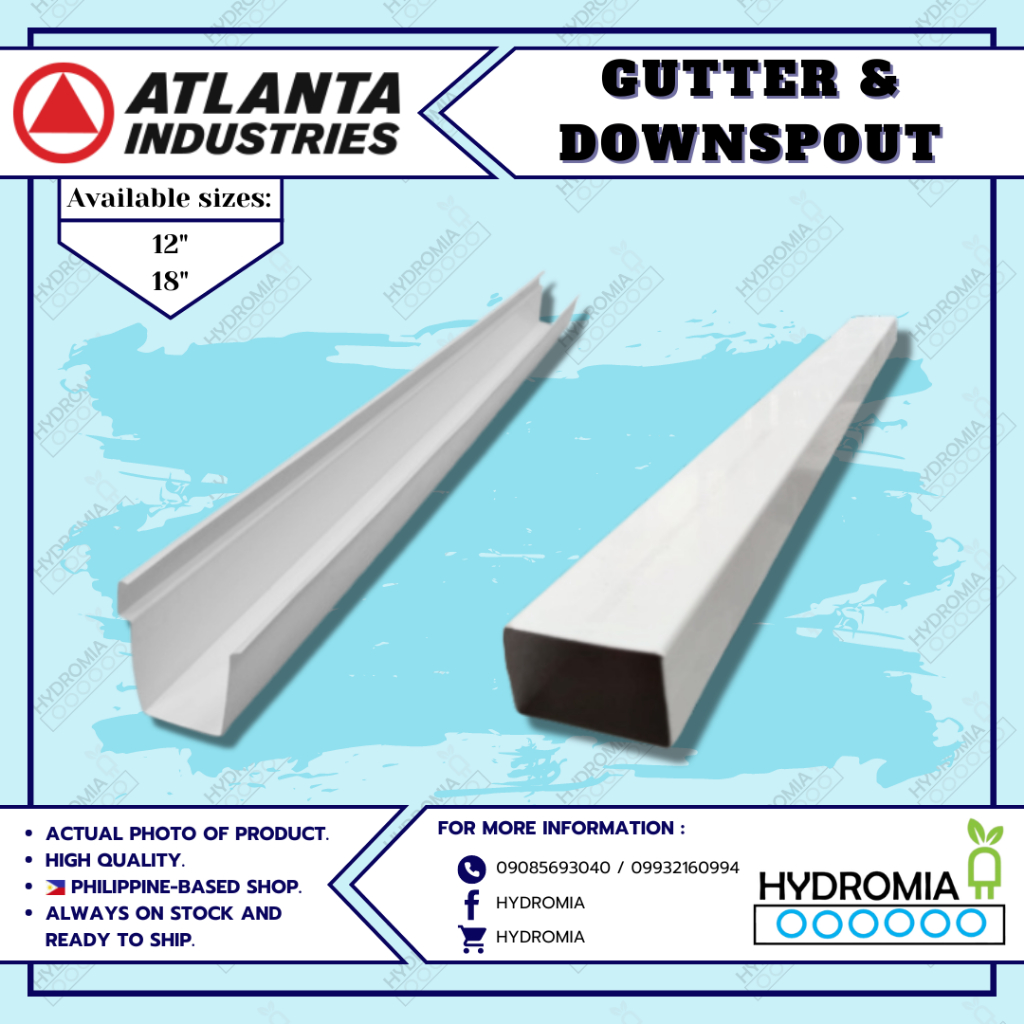 ATLANTA DURACON PVC GUTTER AND DOWNSPOUT 4FT | Shopee Philippines