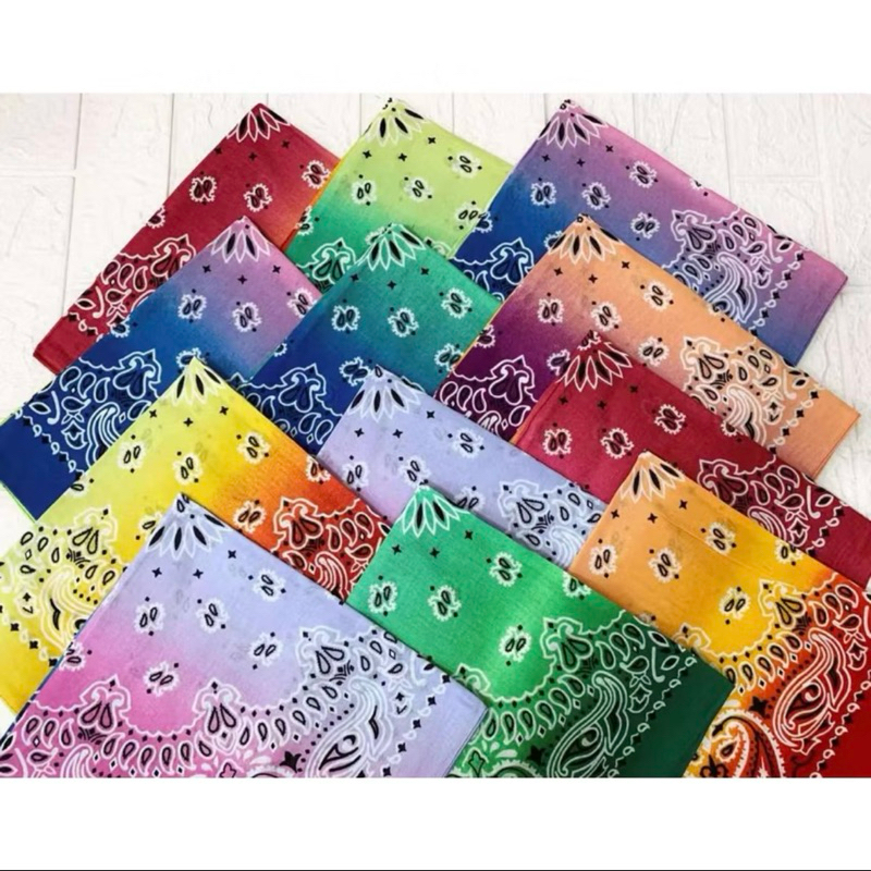 6 pcs scarf assorted color handkerchief unisex headband panyo bandana ...