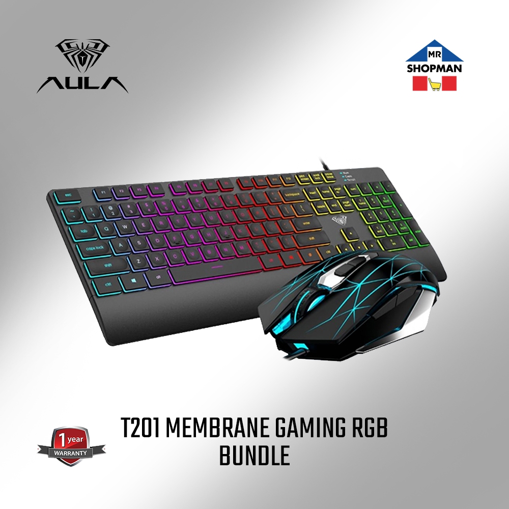 Aula T201 Wired Gaming Keyboard Mouse Combo Set Bundle | Shopee Philippines