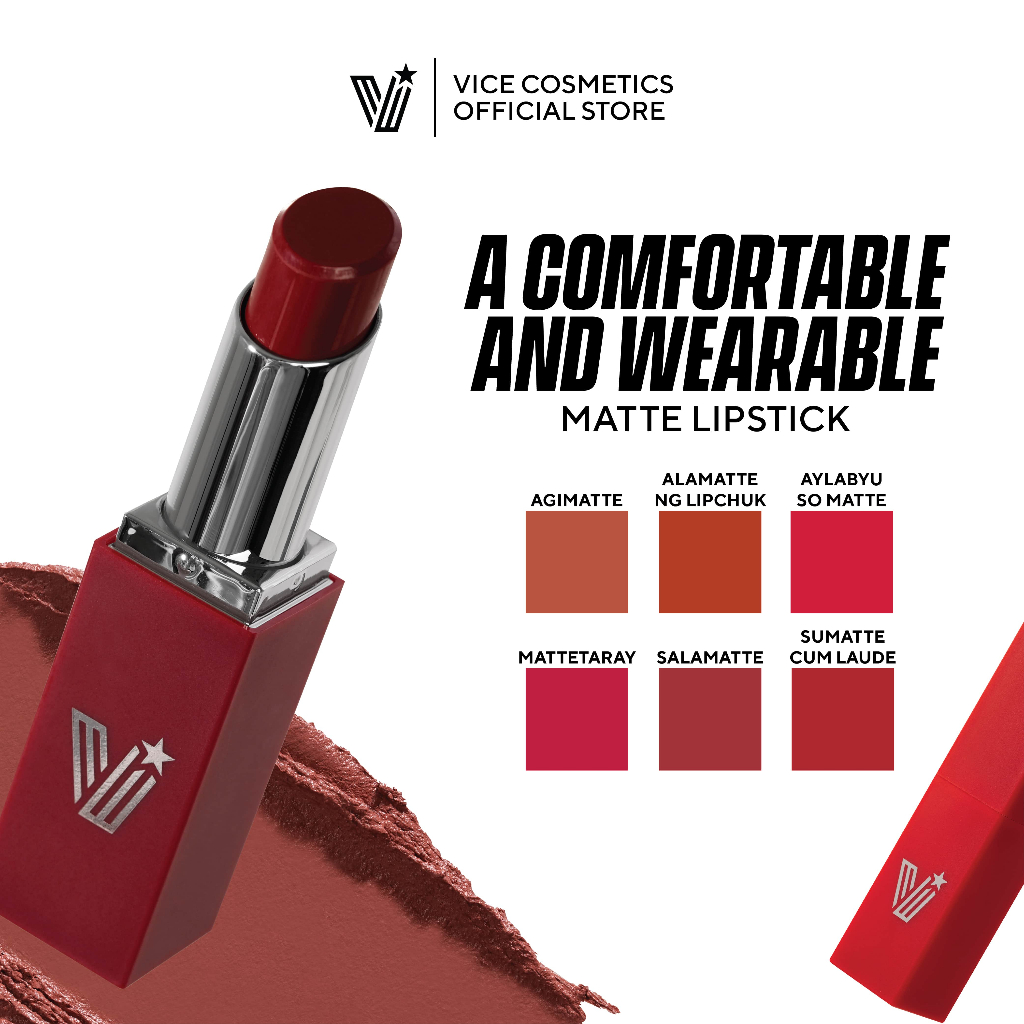 Vice Cosmetics Matte For All Flexi Matte Lipstick (Pigmented, Long ...