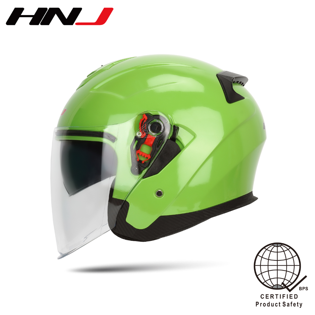 HNJ A4-006 Men's motorcycle half face helmet for women dual visor ...