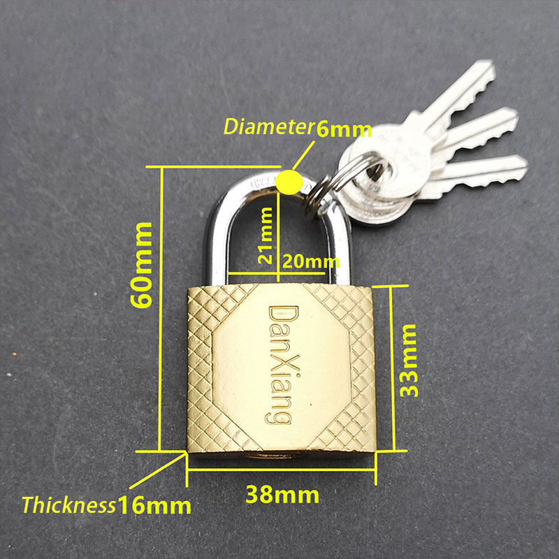 Heavy-duty Brass Plated Padlock Square Circle padlock High quality ...