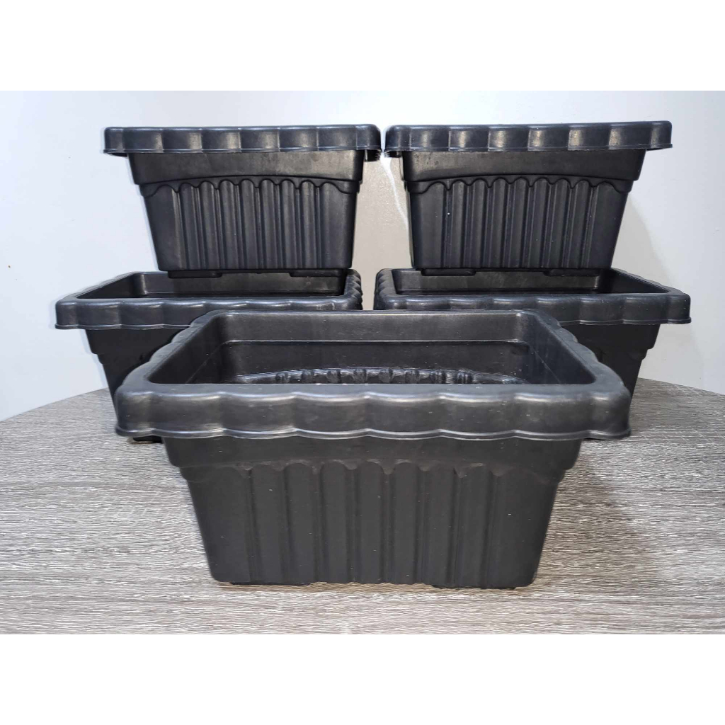 set of 5 pieces rectangle pots for plants 23x14x12cm - indoor & outdoor ...