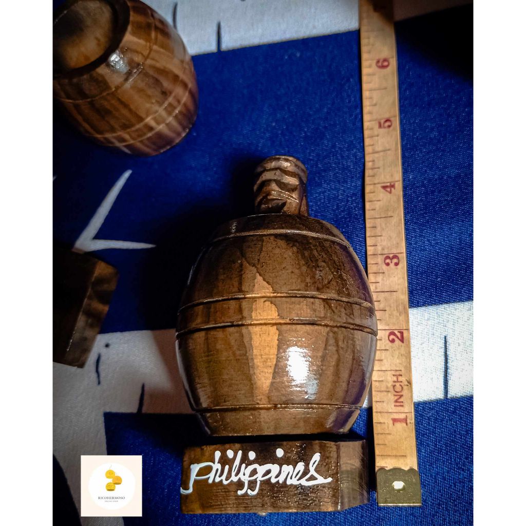 Wooden Barrel Man Philippines // Dark Color Available (Souvenir ...