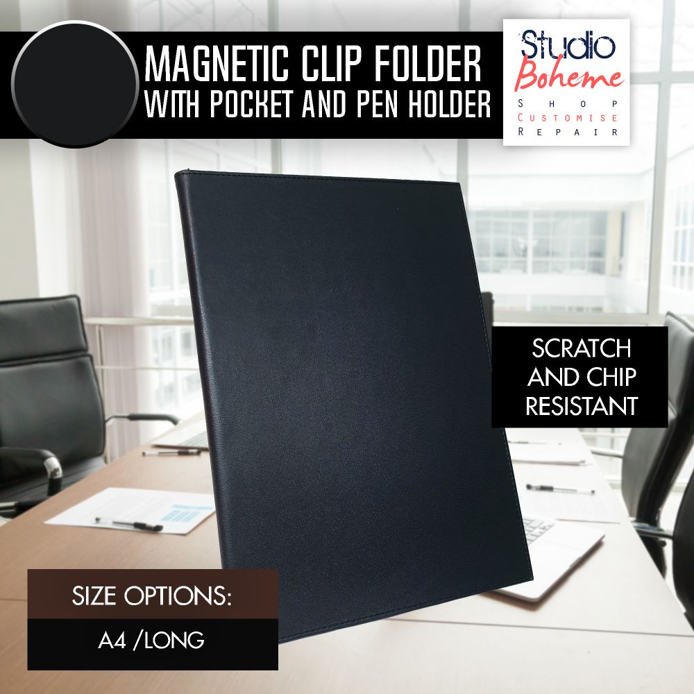 Magnet Clip Leather Folder | Shopee Philippines