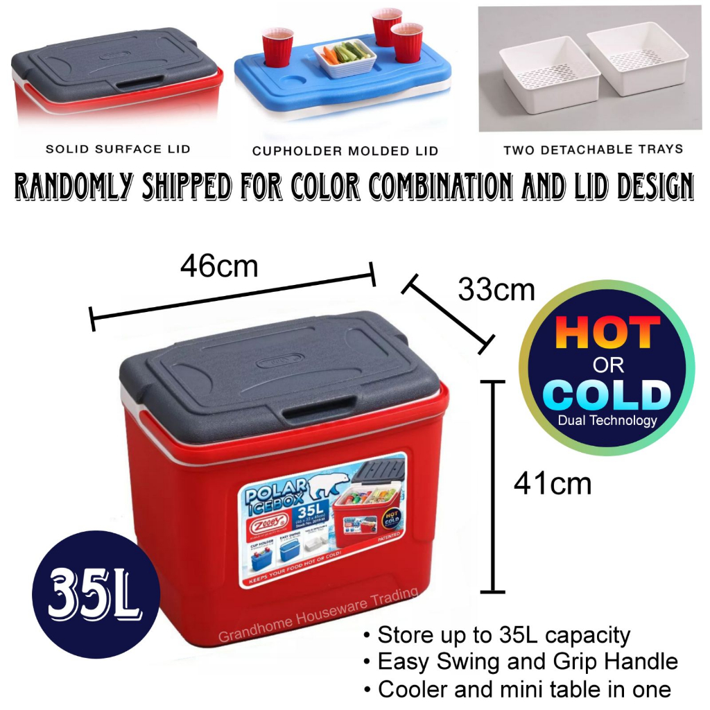 ZOOEY BRAND HIGH-QUALITY COOLER BOX POLAR ICE BOX LARGE 35 LITER PLAIN ...