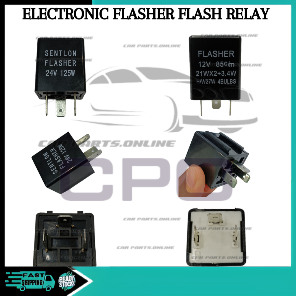 CPO Car Electronic 3pin LED Flashing Flash Relay 12V & 24V (Sold Per ...