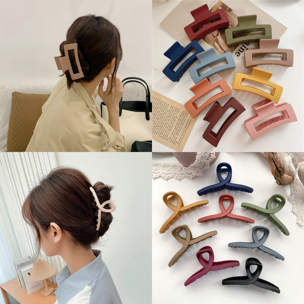 Korean Style Frosted Ins Fashion Hair Clips Big Hair Claws Combs Clamps ...