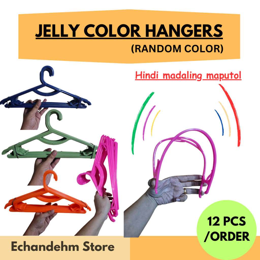 COD Flexible!! Jelly Color Hanger for Clothes na di nababali agad ...