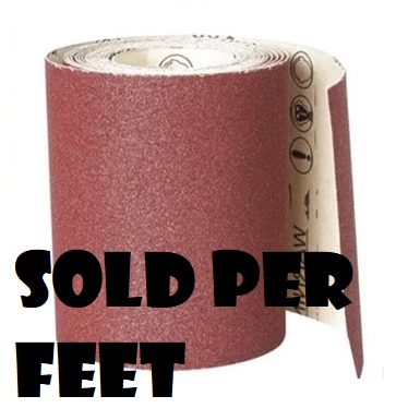 (SOLD PER FEET) AUTHENTIC SAND PAPER | RED/MAROON | GRIT 36 TO 120 ...