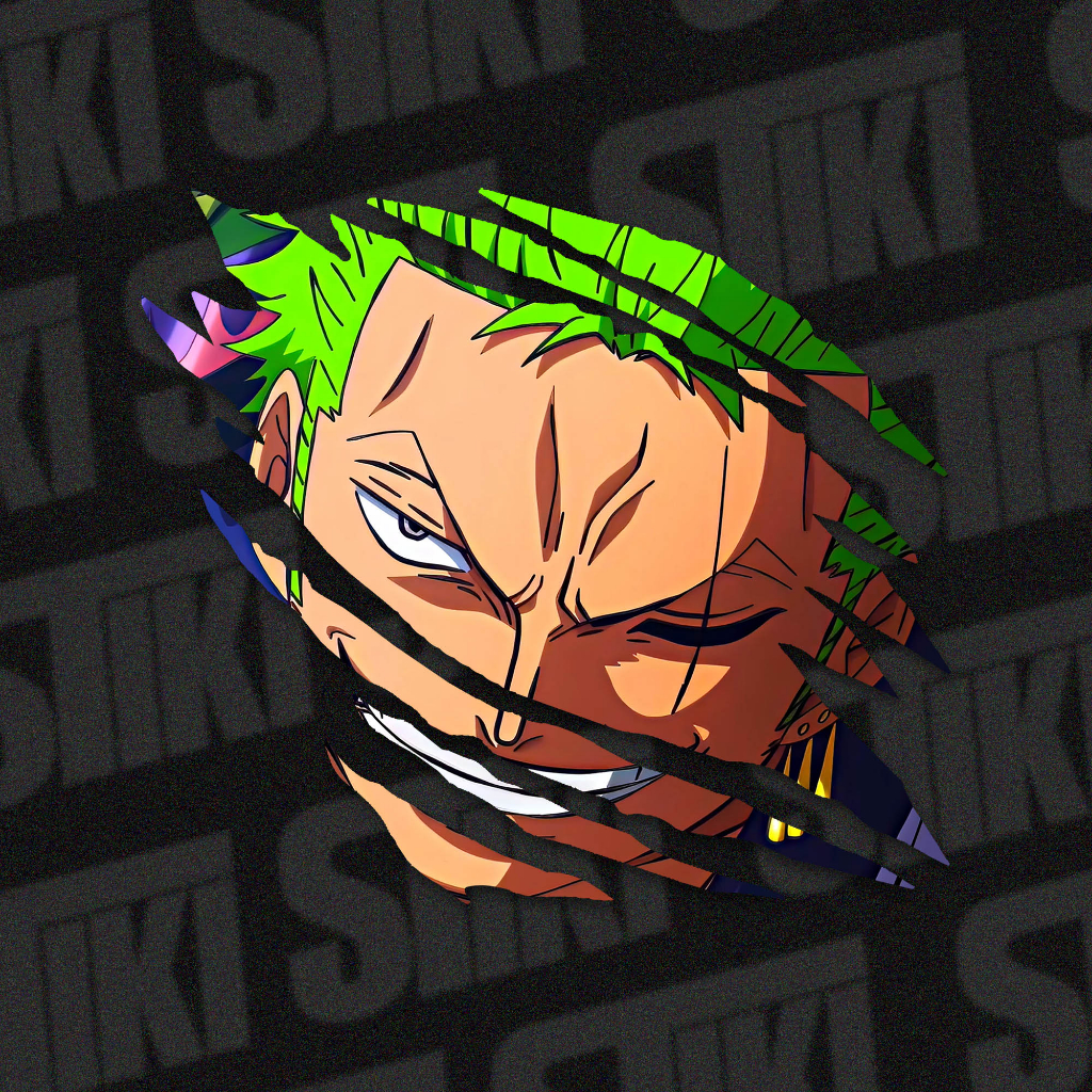 Scratch Kalmot One Piece Luffy Zoro Nami Law Vinyl Sticker WATERPROOF ...