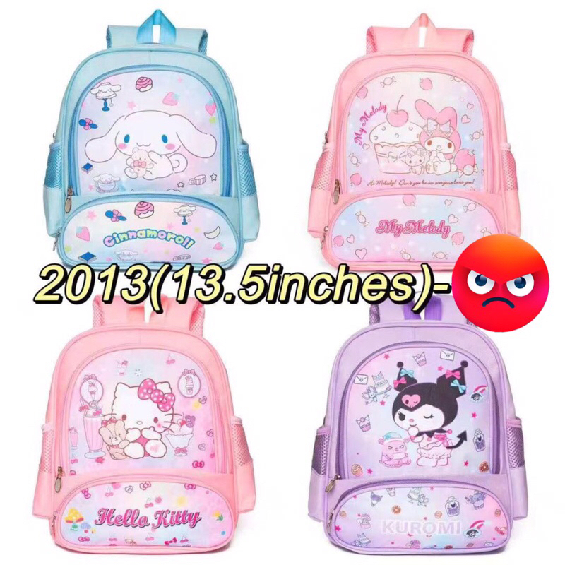 kida fashion school bagpack kuromi melody cinnamoroll hello kitty ...