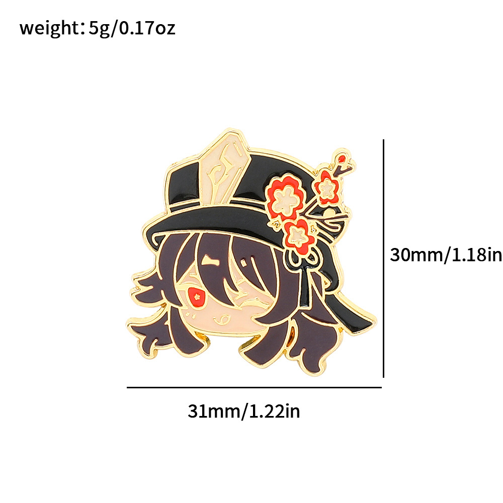 New Mini Cartoon Genshin Impacts Characters Enamel Pin Cute Keqing Xiao ...
