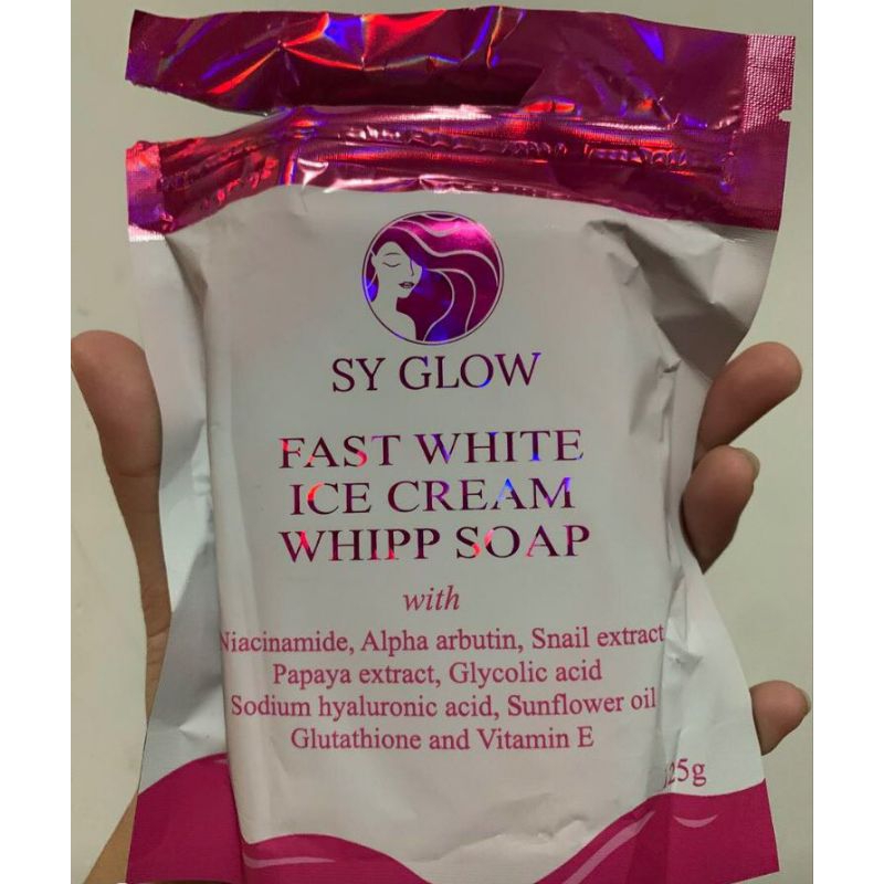 SY GLOW FAST WHITE ICE CREAM WHIPP SOAP 125G | Shopee Philippines