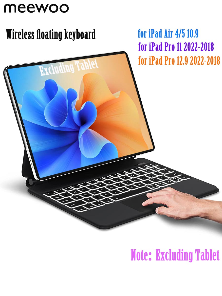 Meewoo Floating Cantilever Magic Keyboard Case For iPad Air 4 5 iPad ...