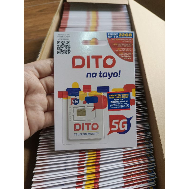 DITO SIMCARD 5G READY -500PCS/PACK (P25/PC) | Shopee Philippines