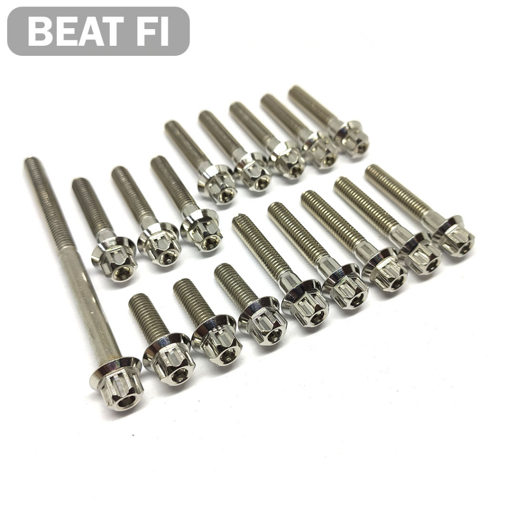 SC SIAM STAINLESS CRANKCASE BOLT SET RAIDER R150 CARB / MIO SPORTY ...