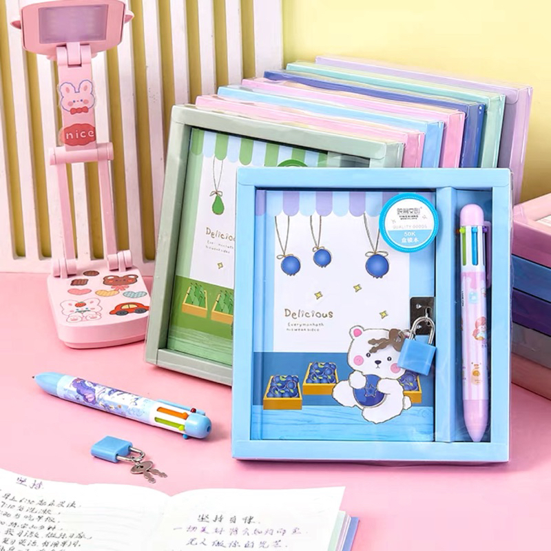 diary notebook with lock stationery set notebook set gift always gift ...