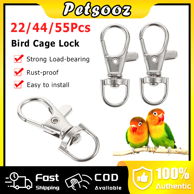 Metal Bird Cage Lock Metal Swivel Lobster Clasps Clips Hook Anti-Escape ...