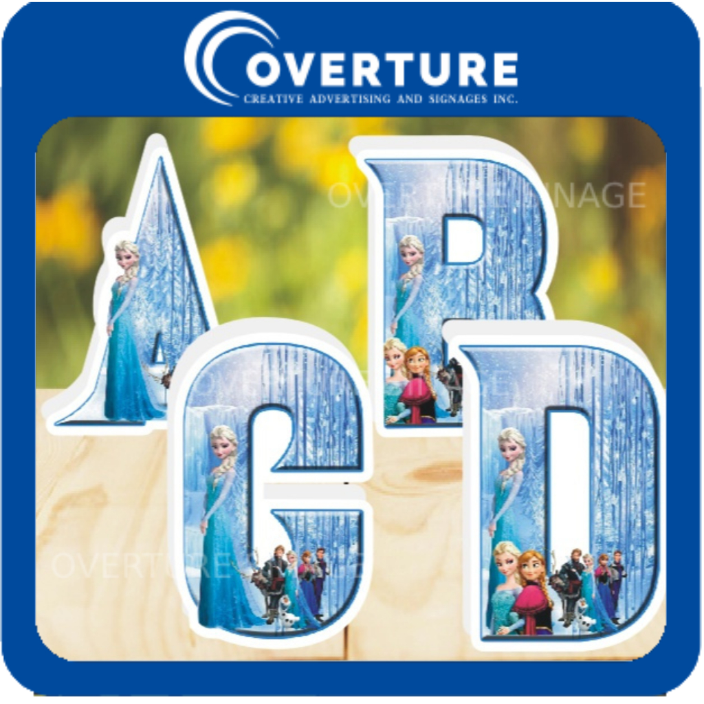 COverture 3D Dis-ney Princes Frozen 26 Capital Letters 10cm A-Z/0-9 ...