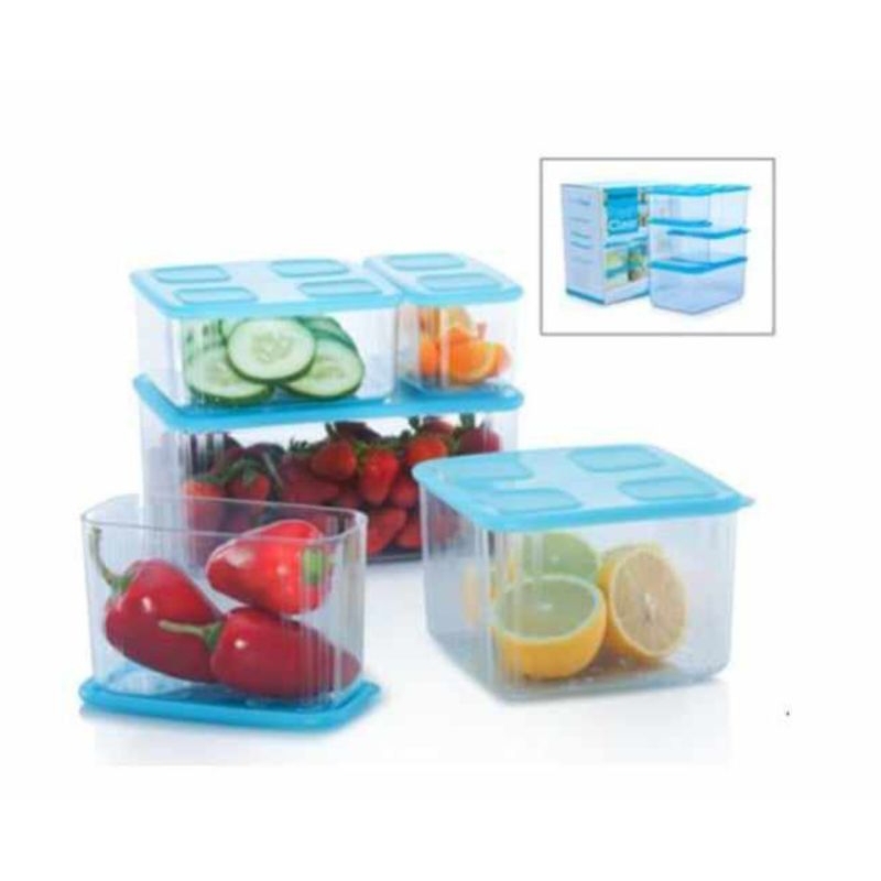 Tupperware 2pc Compact fresh Clear Set | Shopee Philippines