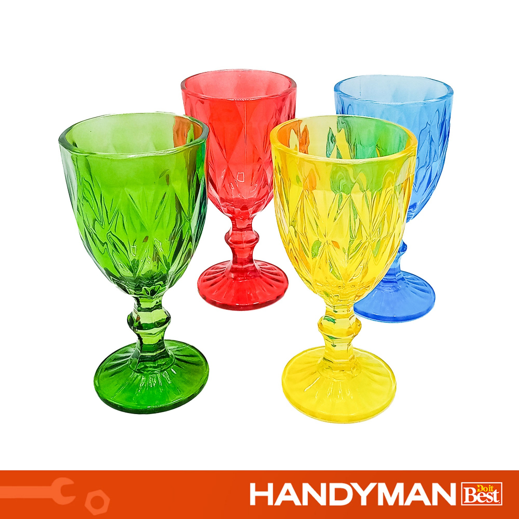 Home Essentials Colored Goblets 4-pc Set, 296ml | Shopee Philippines
