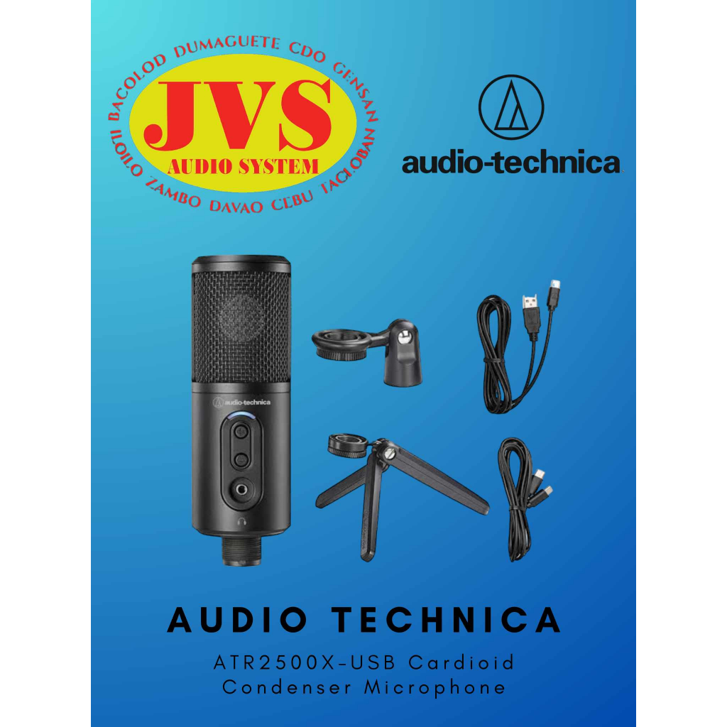 Audio Technica ATR2500X-USB Cardioid Condenser Microphone | Shopee ...