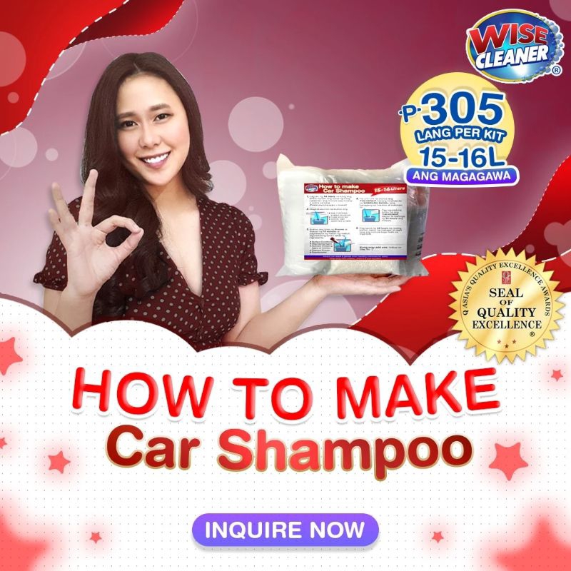 Car shampoo diy kit 15-16 liters -wise cleaner | Shopee Philippines