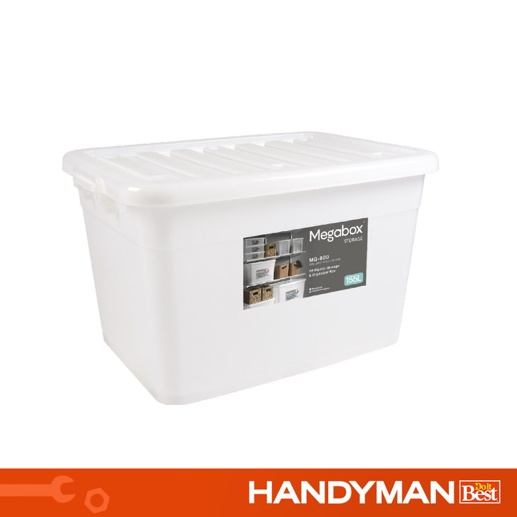 Megabox Storage Box with Wheels 155L, Clear (MG800) | Shopee Philippines