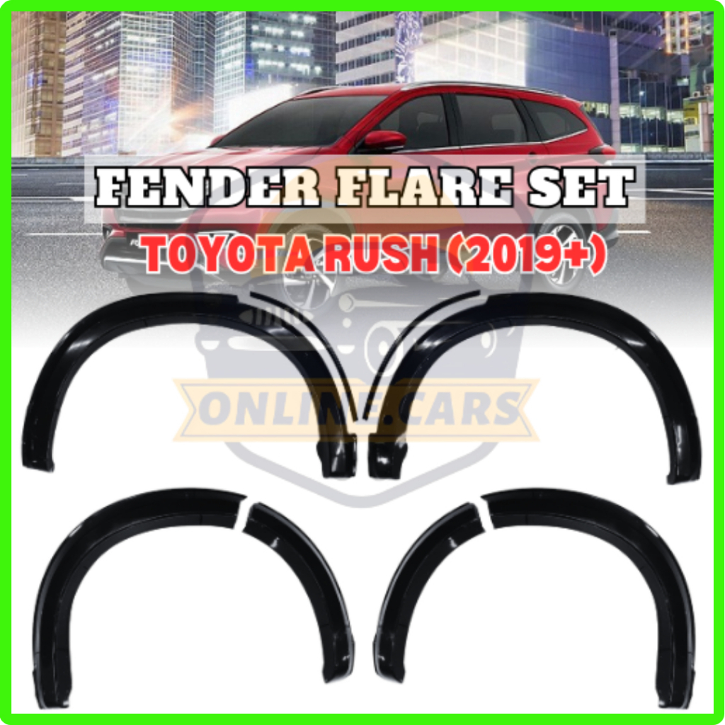 OC TOYOTA RUSH 2019+ Fender Flare Cover Black (10111) | Shopee Philippines