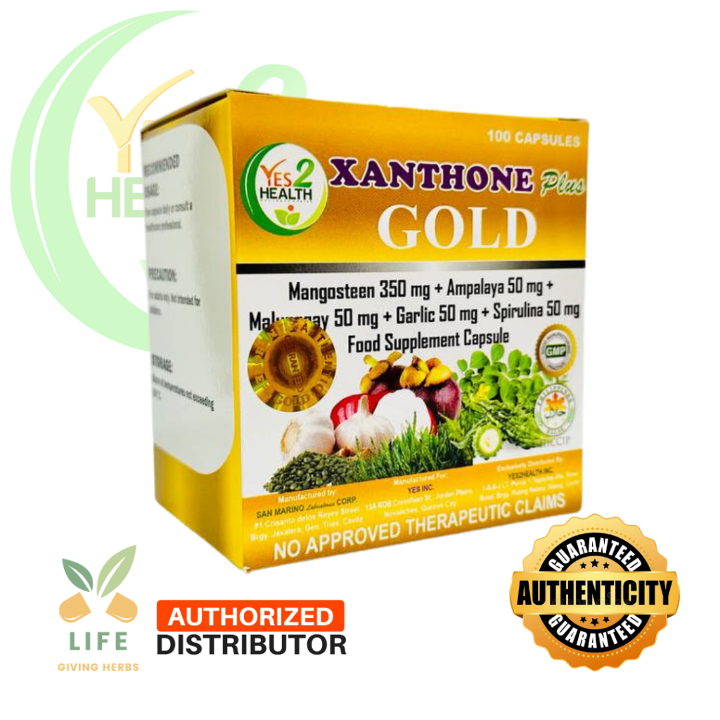 Xanthone Plus Gold Food Supplement Capsule (100 Capsules) - 1 Box ...