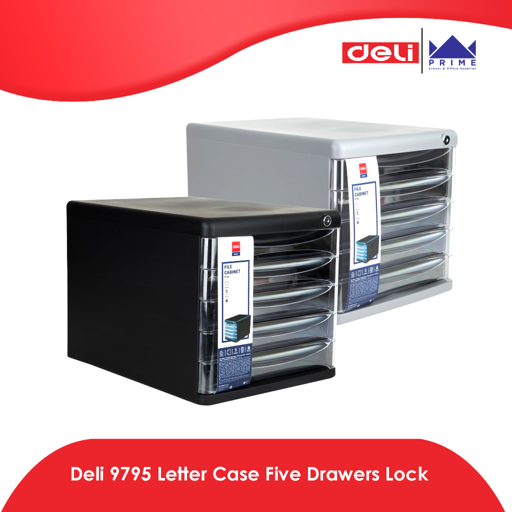Deli 9795 Letter Case Five Drawers Lock | Shopee Philippines