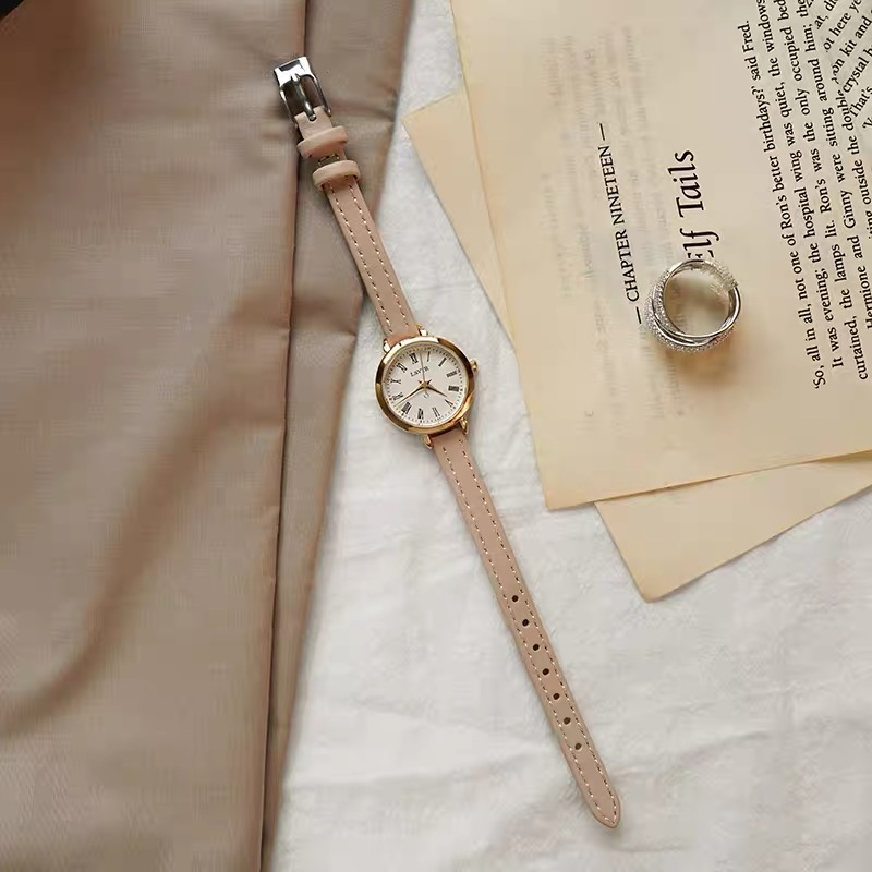 Small And Versatile Ladies Watch Casual Leather Wristwatch Jewelry ...