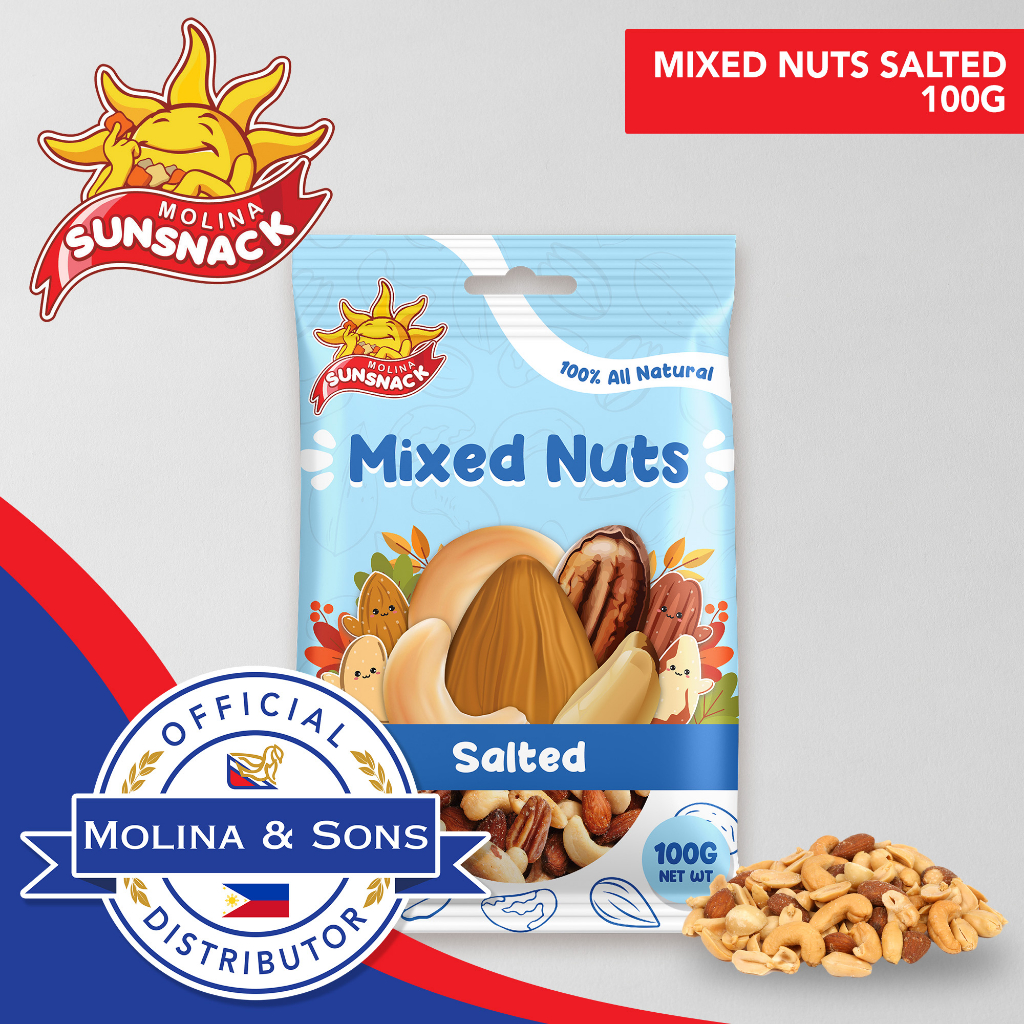 Sunsnack Mixed Nuts Salted 100g | Shopee Philippines