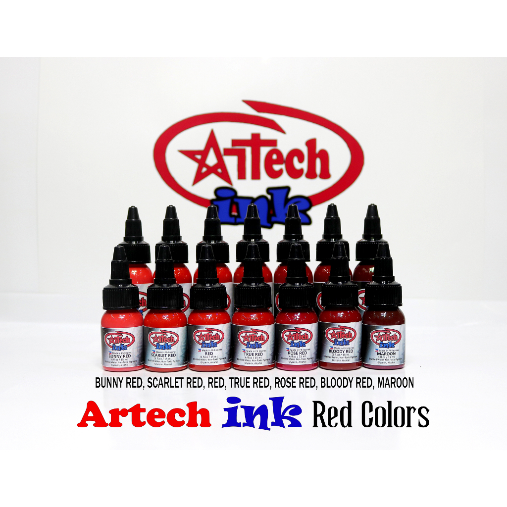 ARTECH INK TATTOO COLOR INKS [Red Colors] | Shopee Philippines