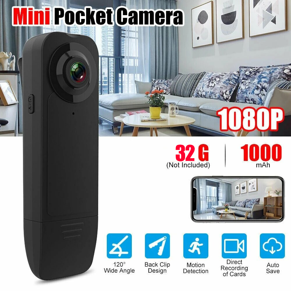 Mini Camcorder Vlogging 1080P HD Body Camera Video Recorder Action ...